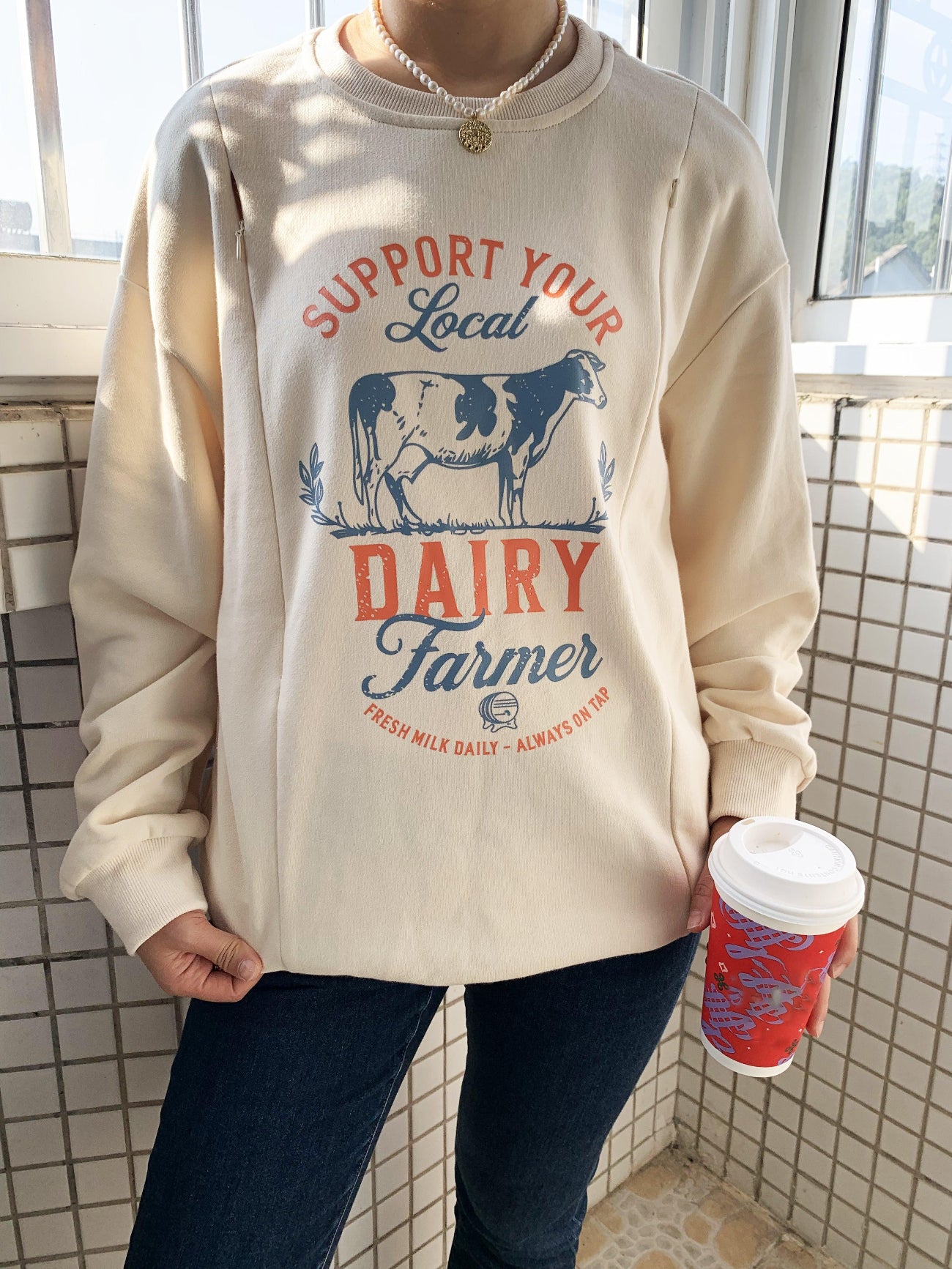 Support Your Local Farmer Breastfeeding Sweatshirt – Giftifymama